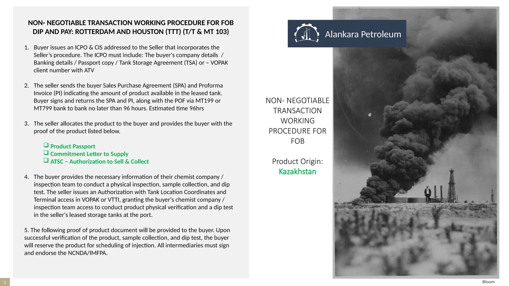 TTT Rotterdam and Houston Procedure EN590 and JET A Fuel | PPTX