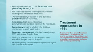 Prognosis in a twin transfusion syndrome. | PPTX