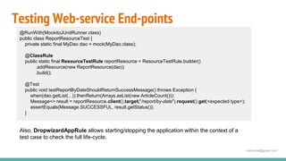 Microservices/dropwizard | PPTX