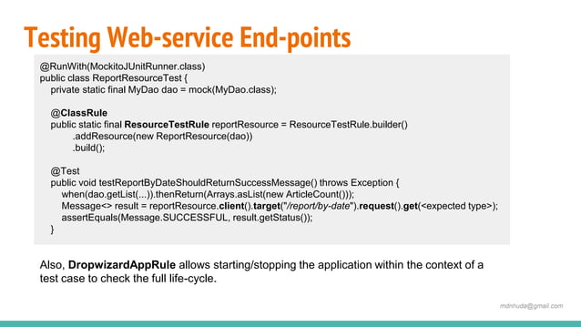Microservices/dropwizard | PPTX | Cloud Computing | Internet
