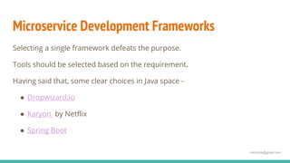 Microservices/dropwizard | PPTX | Cloud Computing | Internet