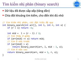 Thuật toán ứng dụng - Tìm kiếm và sắp xếp | PDF
