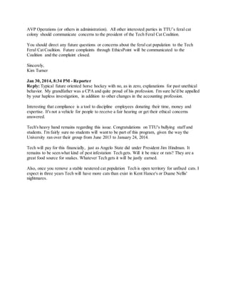 Ttu ethics point complaints 1 3 | PDF