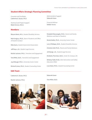 TTU Student Affairs: Strategic Plan 2020-2025 | PDF