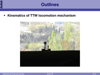 Triangular Tracked Wheel locomotion mechanism | PPT | Track and Field | Sports