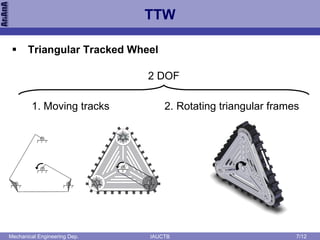 Triangular Tracked Wheel locomotion mechanism | PPT | Track and Field ...