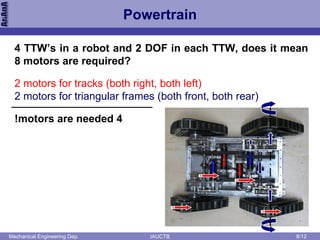Triangular Tracked Wheel locomotion mechanism | PPT | Track and Field | Sports