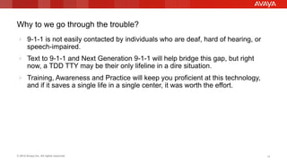 TTY 911 for Cool Kids of 911 Training | PDF