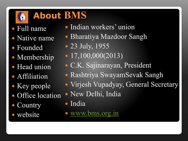 Bharatiya Mazdoor Sangh. | PPTX