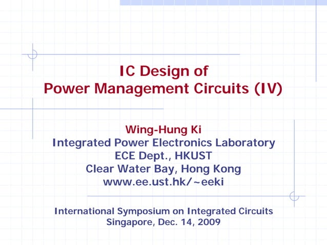 IC Design of Power Management Circuits (IV) | PDF | Physics | Science