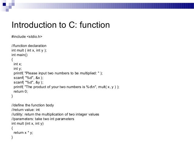 Intro to c programming
