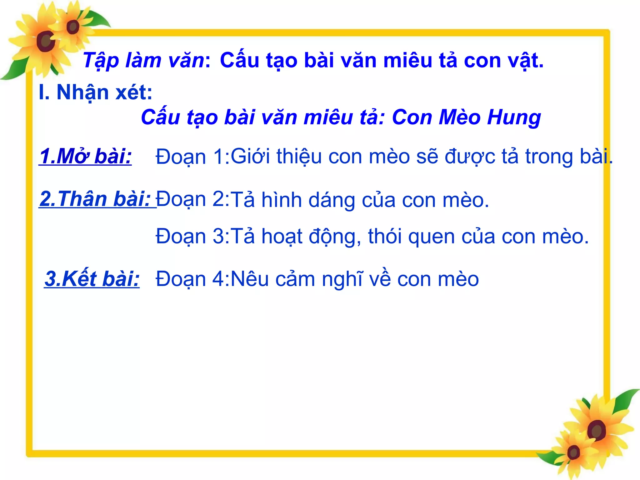 Tuan 29 cau tao bai van mieu ta con vat | PPT