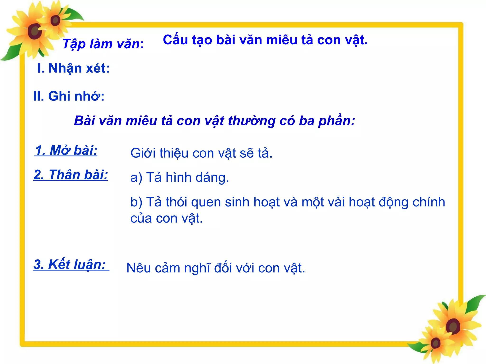 Tuan 29 cau tao bai van mieu ta con vat | PPT