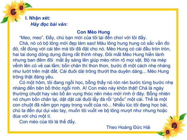 Tuan 29 cau tao bai van mieu ta con vat | PPT