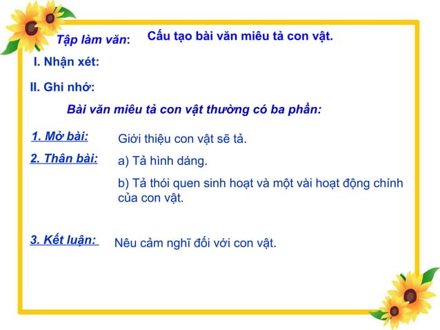 Tuan 29 cau tao bai van mieu ta con vat | PPT
