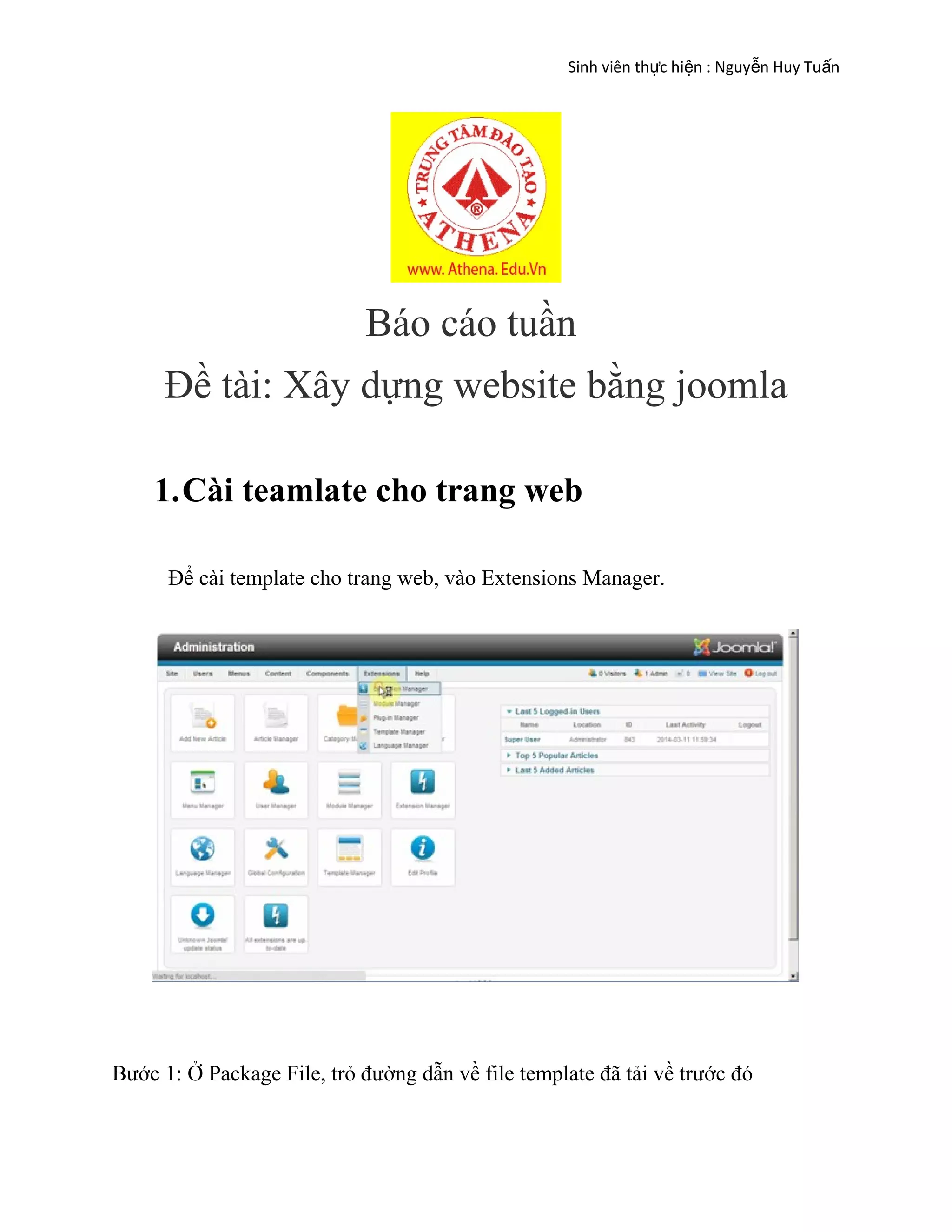 Cai dat teamplate | DOC
