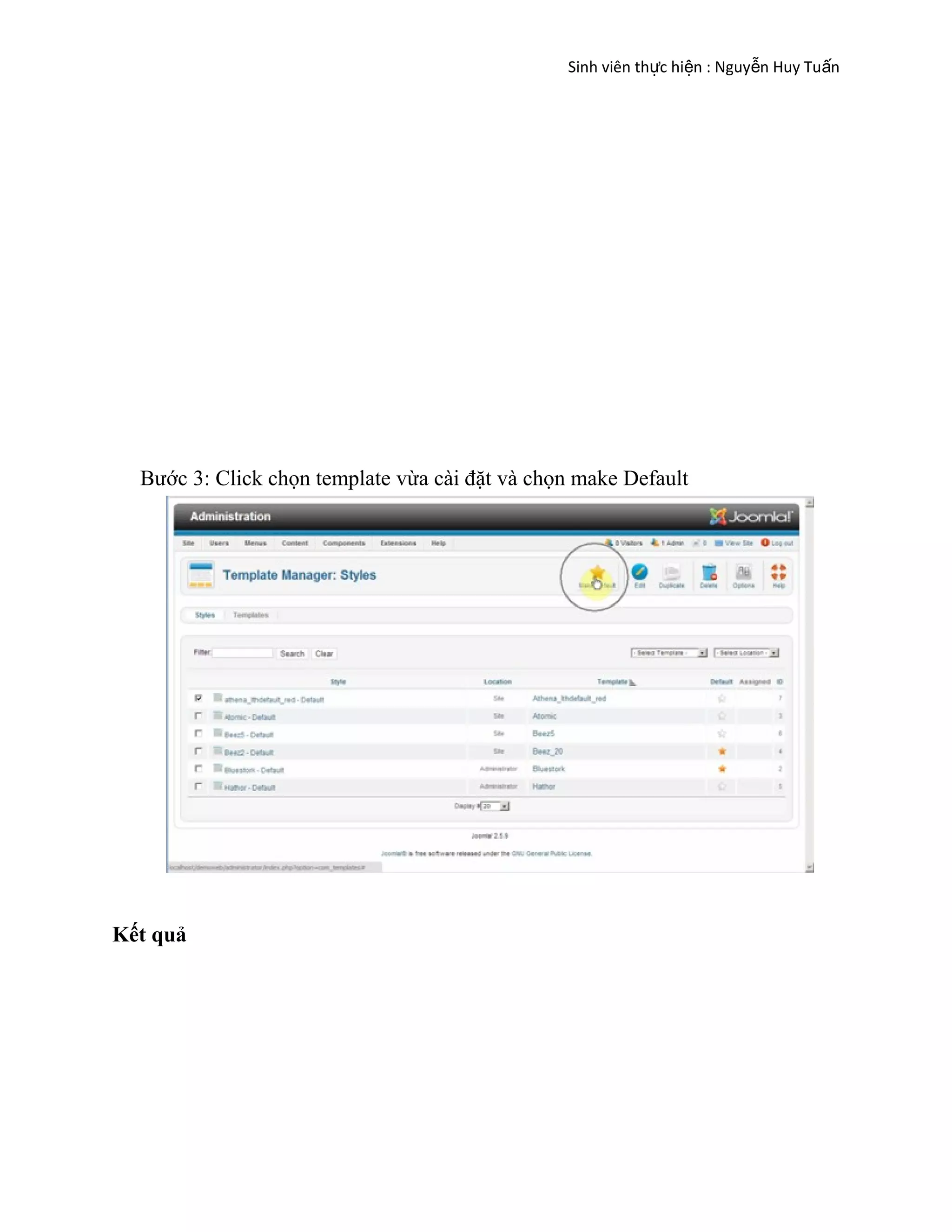Cai dat teamplate | DOC
