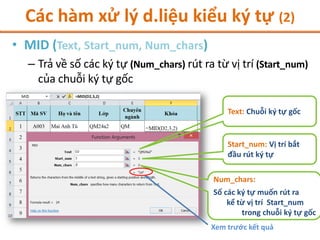 8 tuần học Excel - Tuần 2 : Các hàm cơ bản trong Excel | PPT