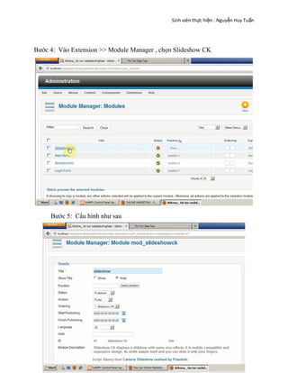 tao module trinh dien anh trong joompla | DOC