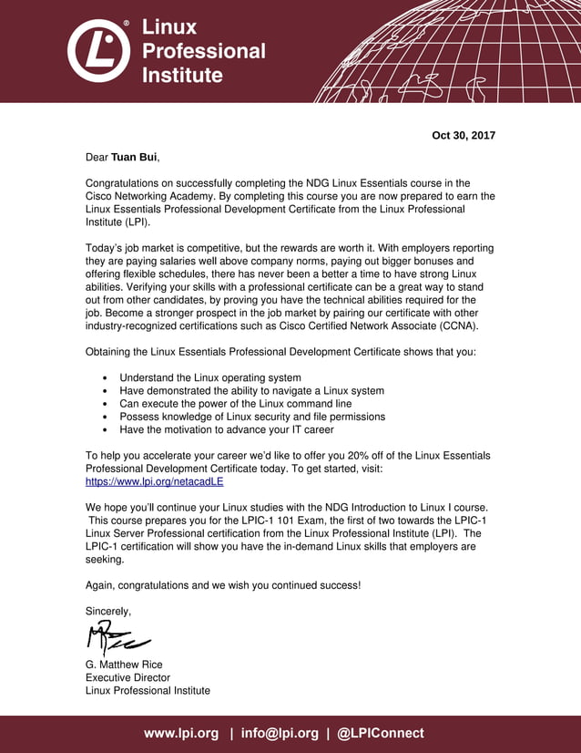 Linux Essentials Certificate | PDF | Operating Systems | Computer Software and Applications