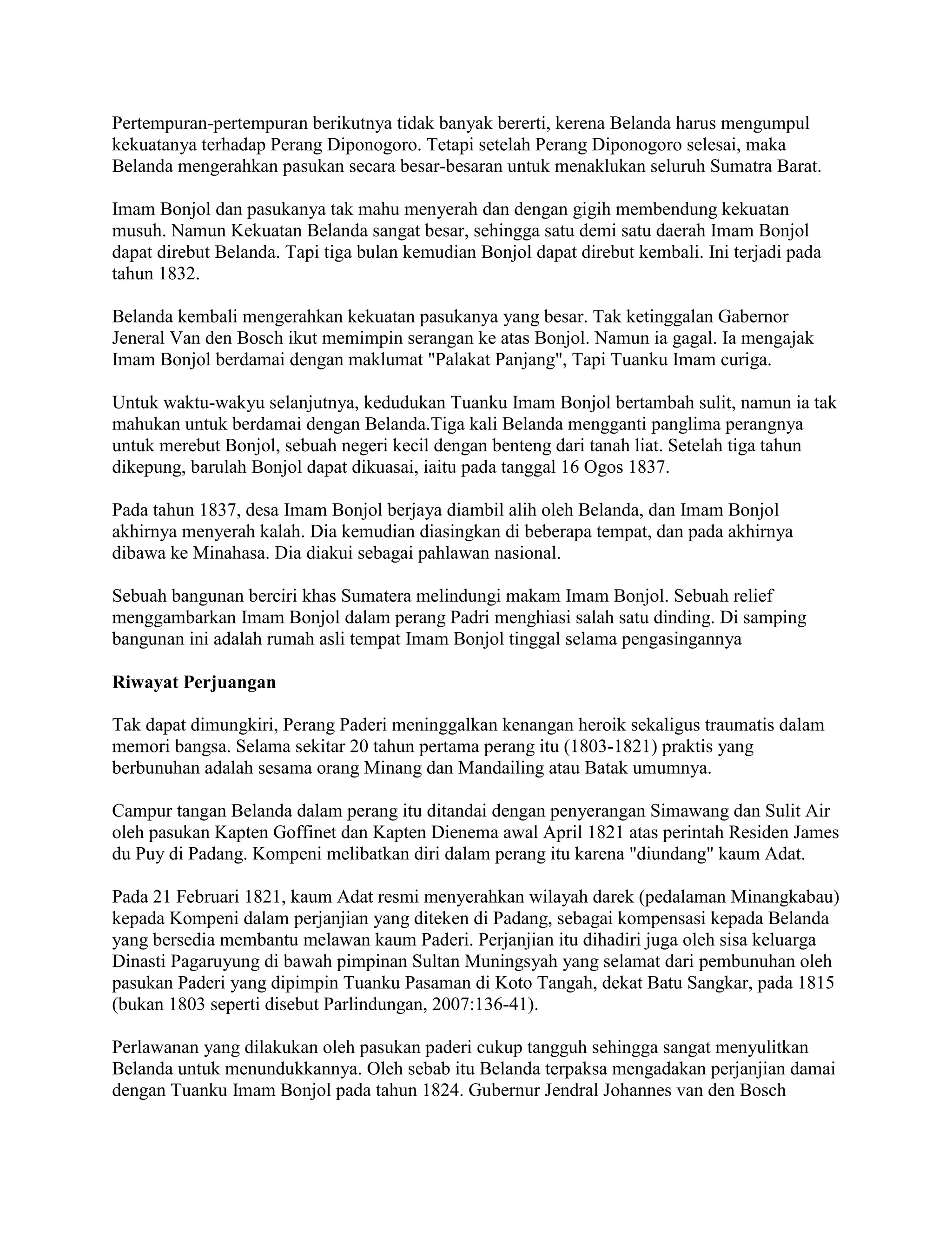 Tuanku imam bonjol | DOCX