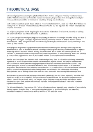 Tuatahi advanced learning programme | DOCX