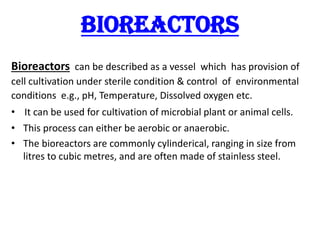 Tubular Bioreactors | PDF