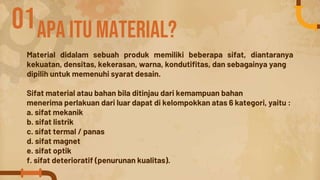 JENIS MATERIAL TEKNIK MESIN TUBAGUS DIMAS CAHYA DEWA | PPT