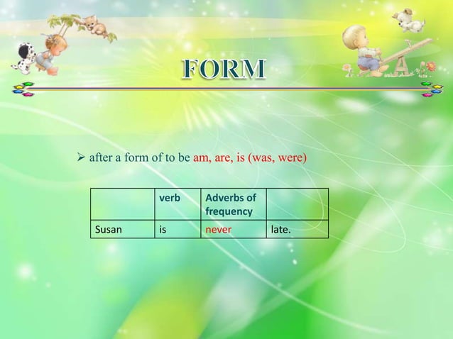 adverbs of frequency | PPTX | Desserts and Baking | Food & Drink