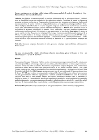 A Rare Case of Unilateral TrichorionicTriplet Tubal Ectopic Pregnancy ...