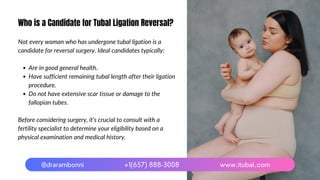 Tubal Ligation Reversal in California –Regain Fertility | PPT