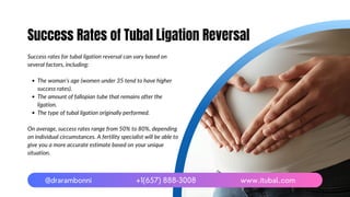 Tubal Ligation Reversal in California –Regain Fertility | PPT