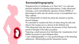 tubal patency obstetrics and gynaecological nursing | PPTX