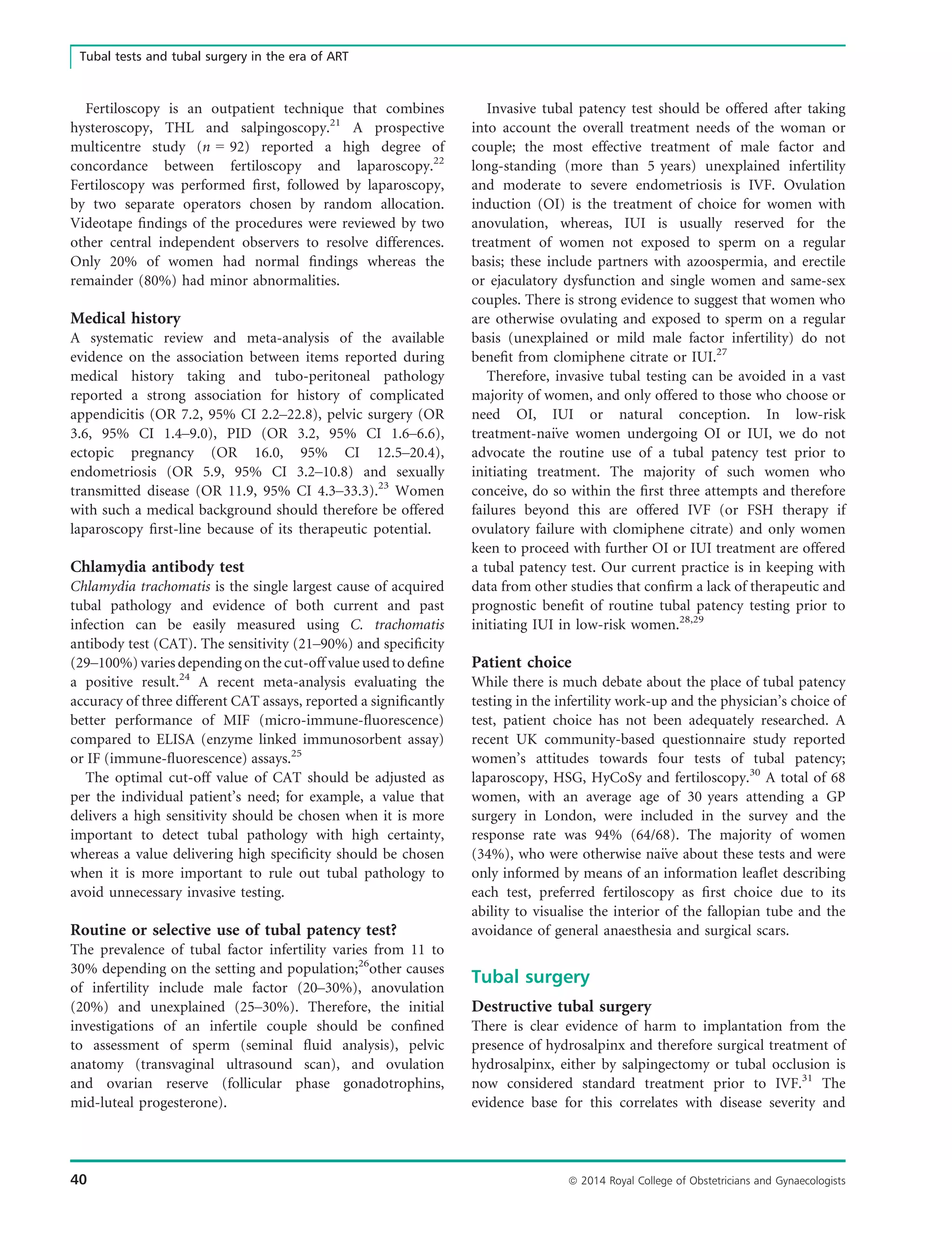Tubal patency tests | PDF