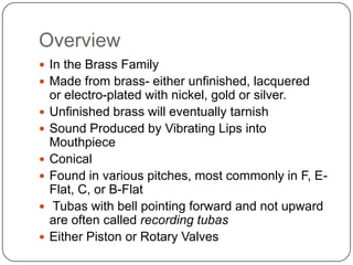 Tubas and Euphoniums | PPTX
