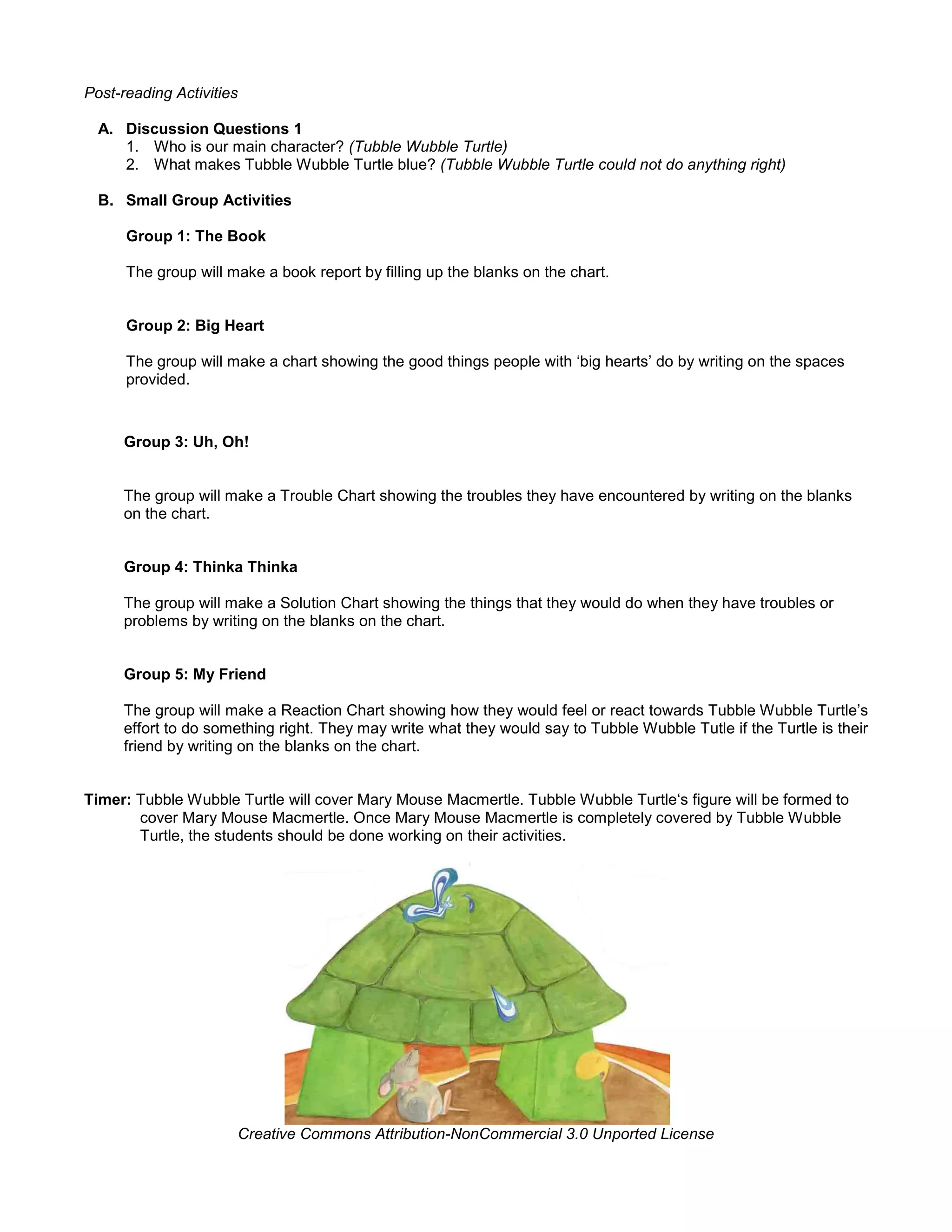 Tubble Wubble - The Clumsy Little Turtle | PDF