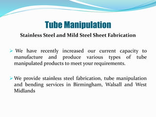 Tube bending services | PPSX
