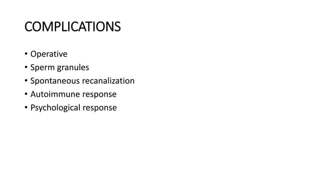 Tubectomy, Non Scalpel Vasectomy ( sterilization) | PPT