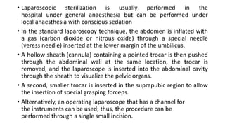 Tubectomy, Non Scalpel Vasectomy ( sterilization) | PPT