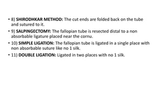 TUBECTOMY PPT by Dr Bandari Sajala, Ms OBGYN | PPTX