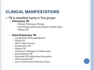 CLINICAL CLASSIFICATION OF TUBECULOSIS | PPTX