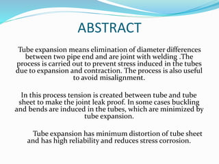 Tube expansion | PPTX