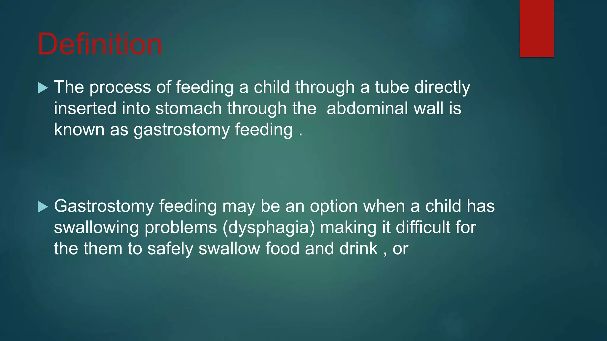 Tube feeding ( Gavage feeding ) | PPTX