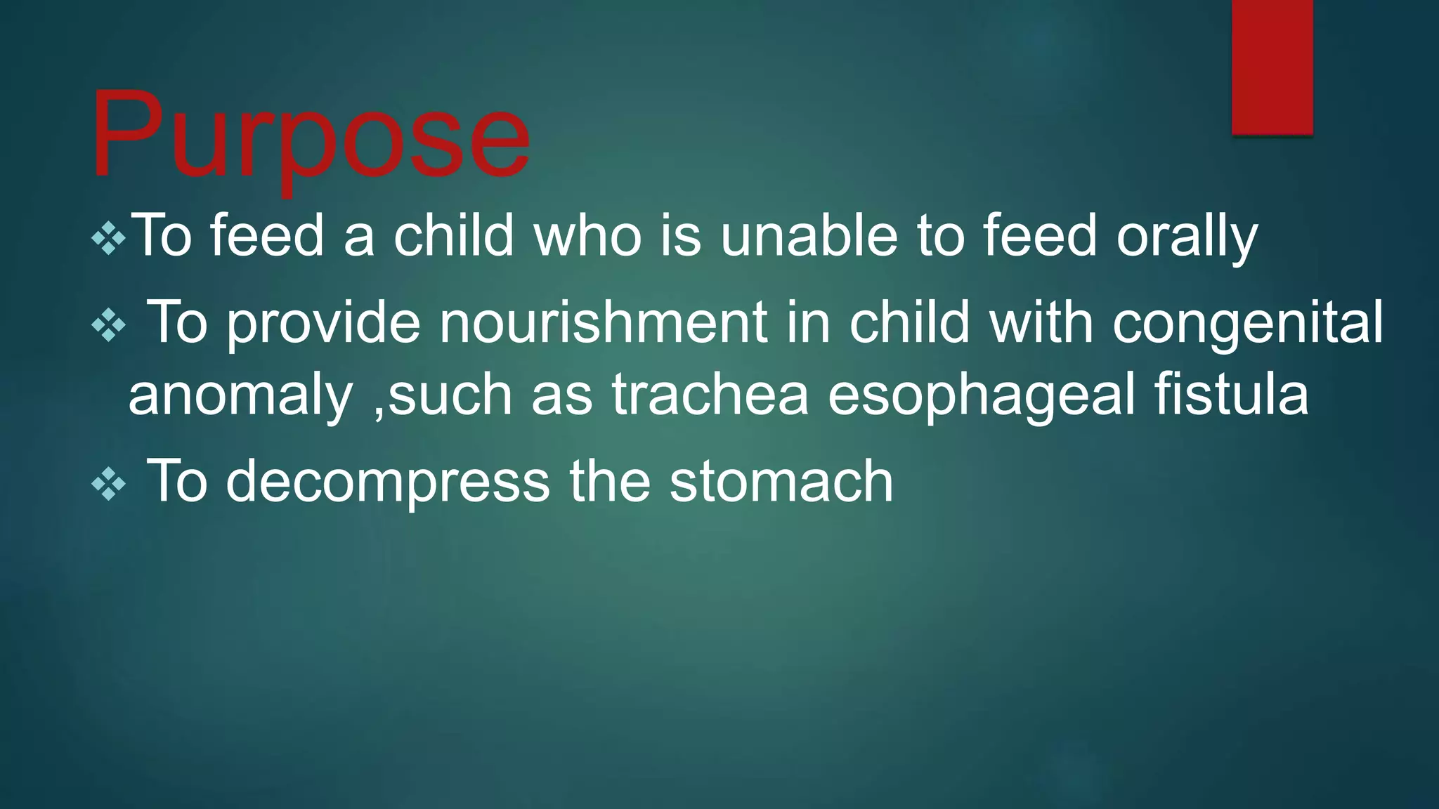 Tube feeding ( Gavage feeding ) | PPTX