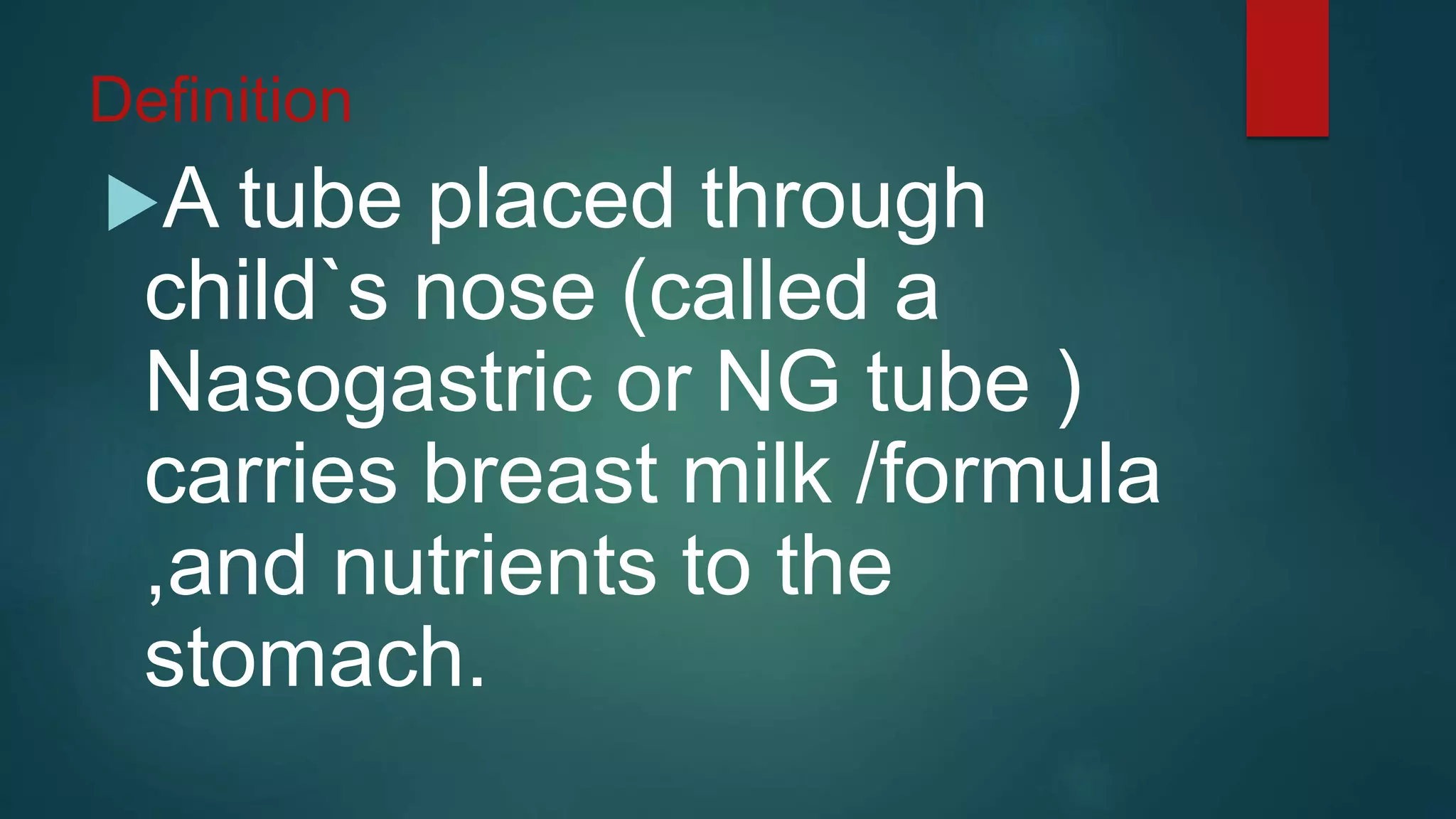 Tube feeding ( Gavage feeding ) | PPTX