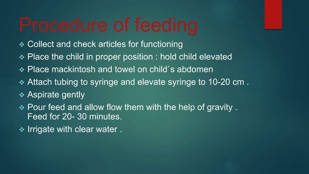 Tube feeding ( Gavage feeding ) | PPTX
