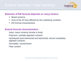 TUBE FEEDING FOR DYSMOTILITY CONSUMERS | PPTX