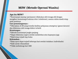 TUBEKTOMI (KONTRASEPSI MANTAP WANITA).ppt