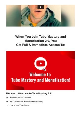 Tube Mastery and Monetization by Matt Par | PDF
