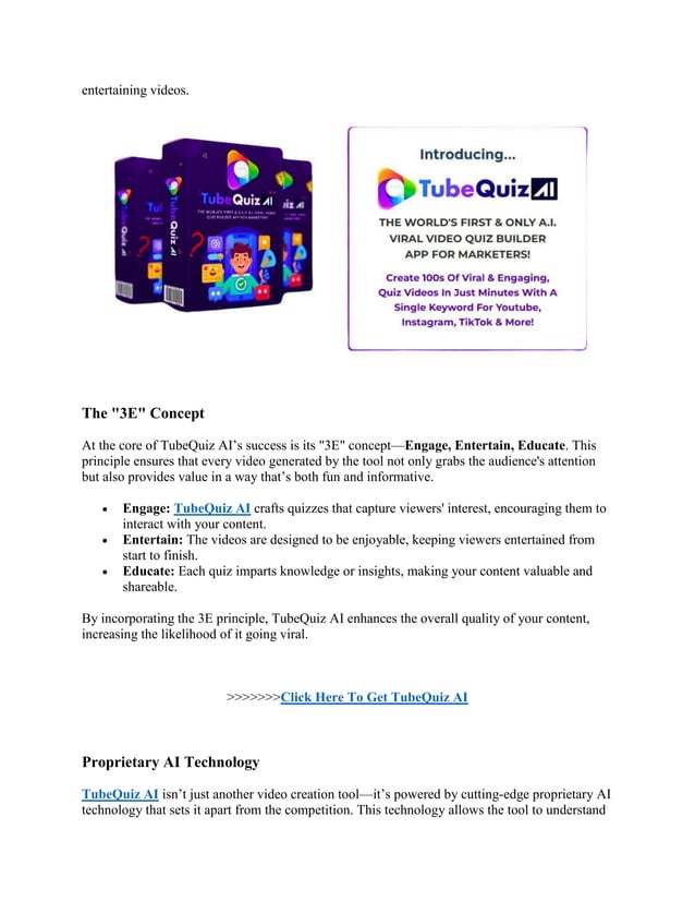 TubeQuiz AI Review: Create Viral Quiz Videos in Minutes | PDF